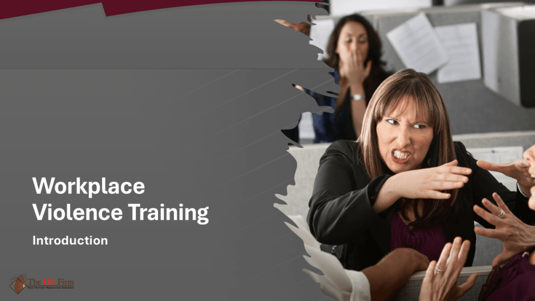 California Workplace Violence Training for SB 553 - The HR Firm